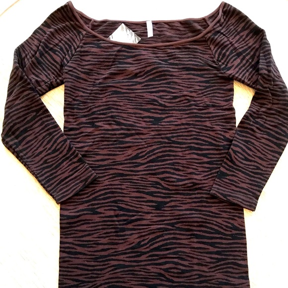just Tees | Tops | Nwt Stretch Ballet Style Long Sleeve Animal Print ...
